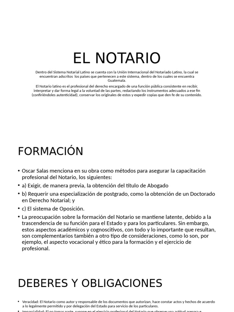 Funciones y Formación del Notario en Guatemala | PDF