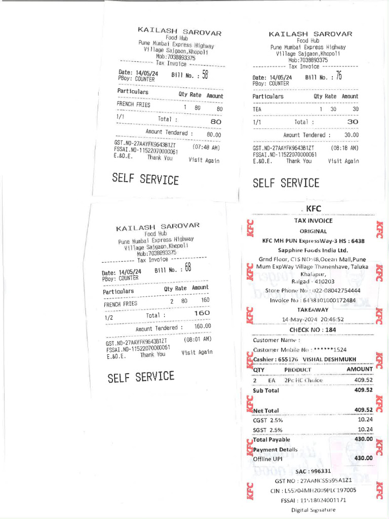 Chakan-V Food 14-04-2024 | PDF