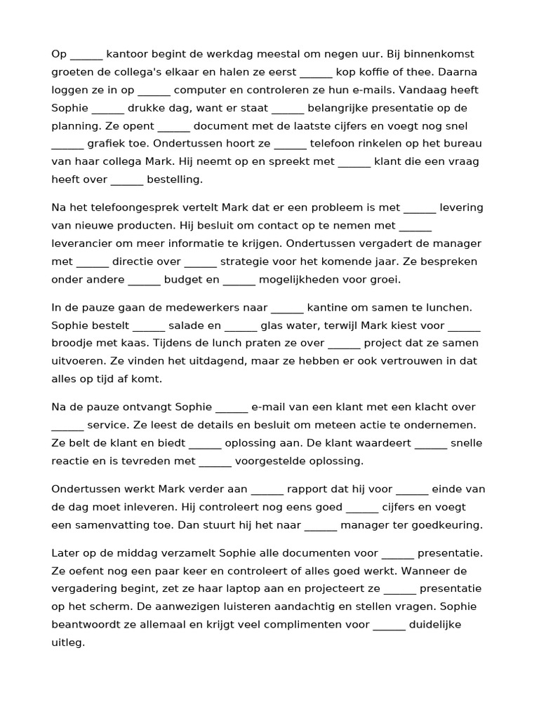 Lidwoorden de Het Een - Oefening | PDF