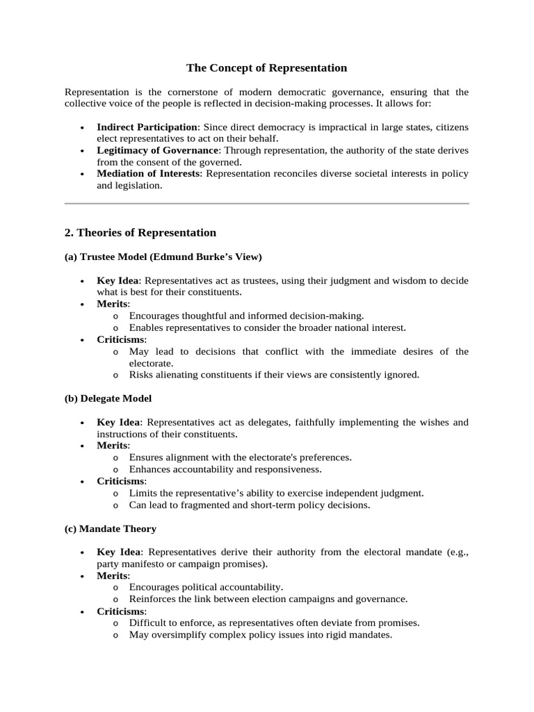Understanding Representation Models | PDF | Governance | Democracy