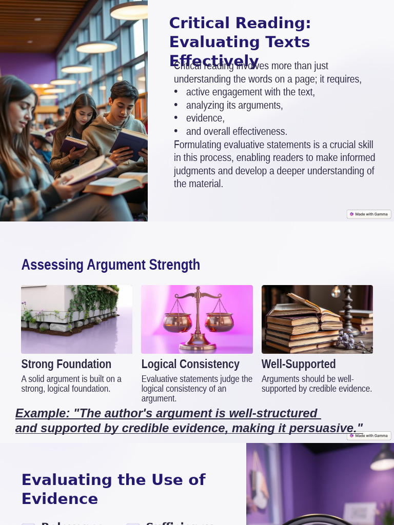 Critical-Reading-Evaluating-Texts-Effectively | PDF | Argument | Thought