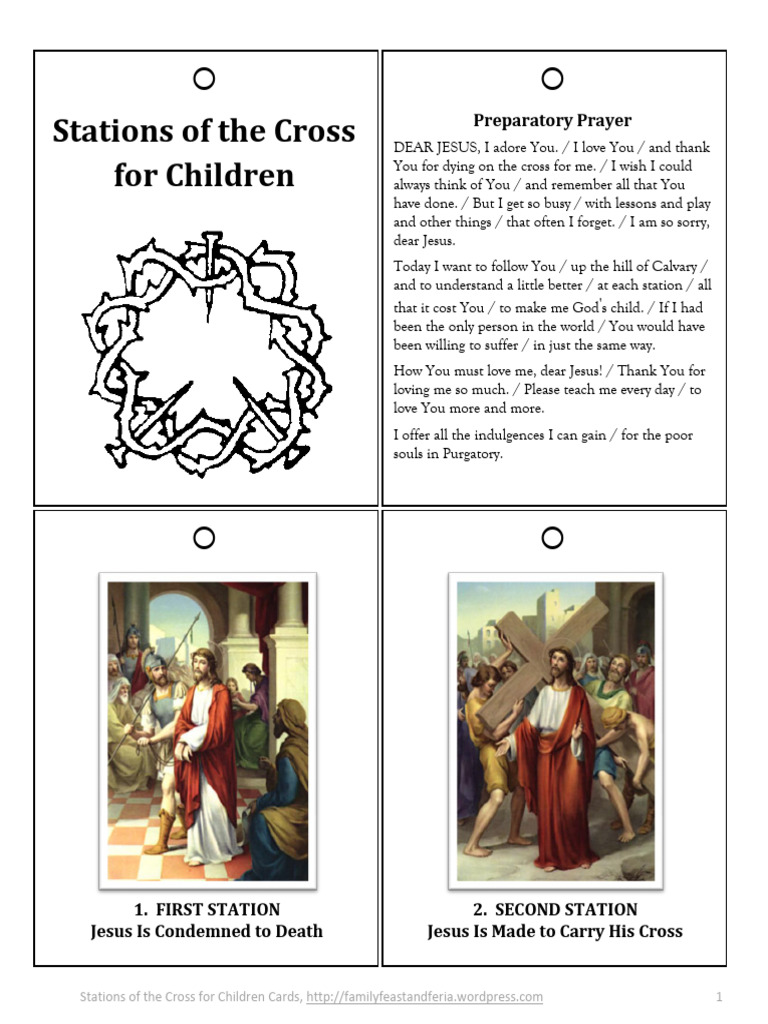 12 Stations of The Cross Cards Color | PDF | Thou | Jesus