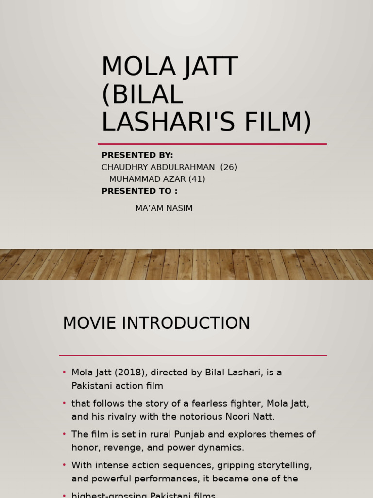 Mola Jatt Presentation | PDF | Cinematography