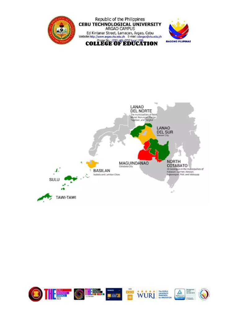 BARMM Provinces and Cultural Overview | PDF | Mindanao | Earth Sciences