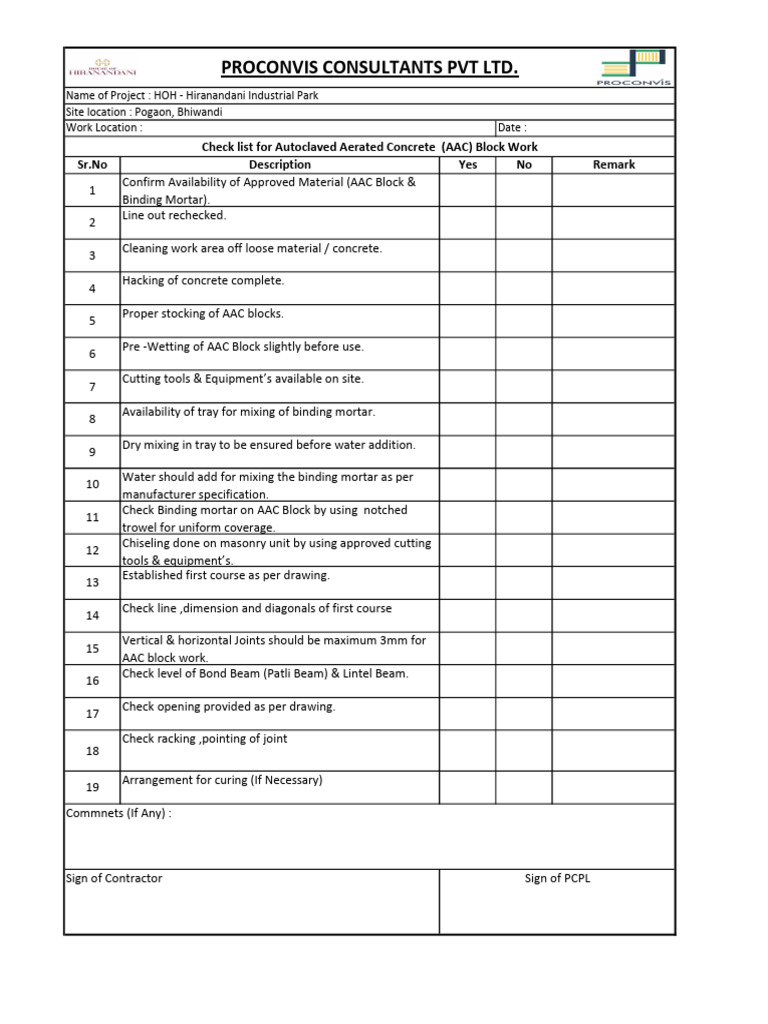 HOH Block Work | PDF