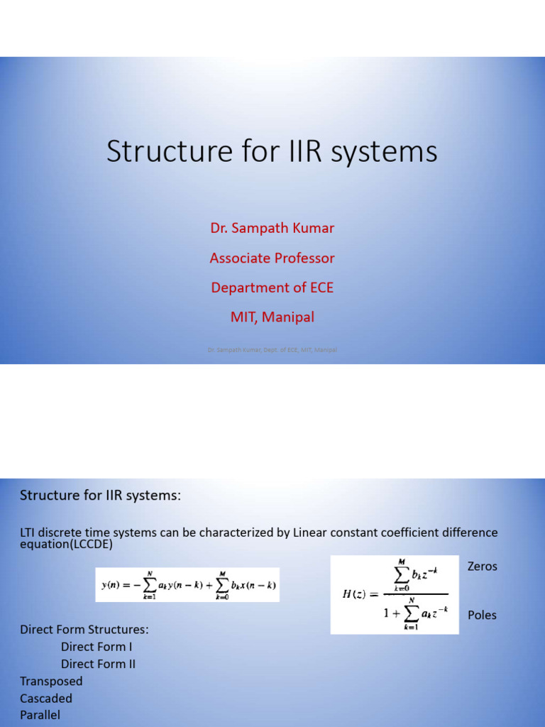 14 IIR System Realization - 1 | PDF