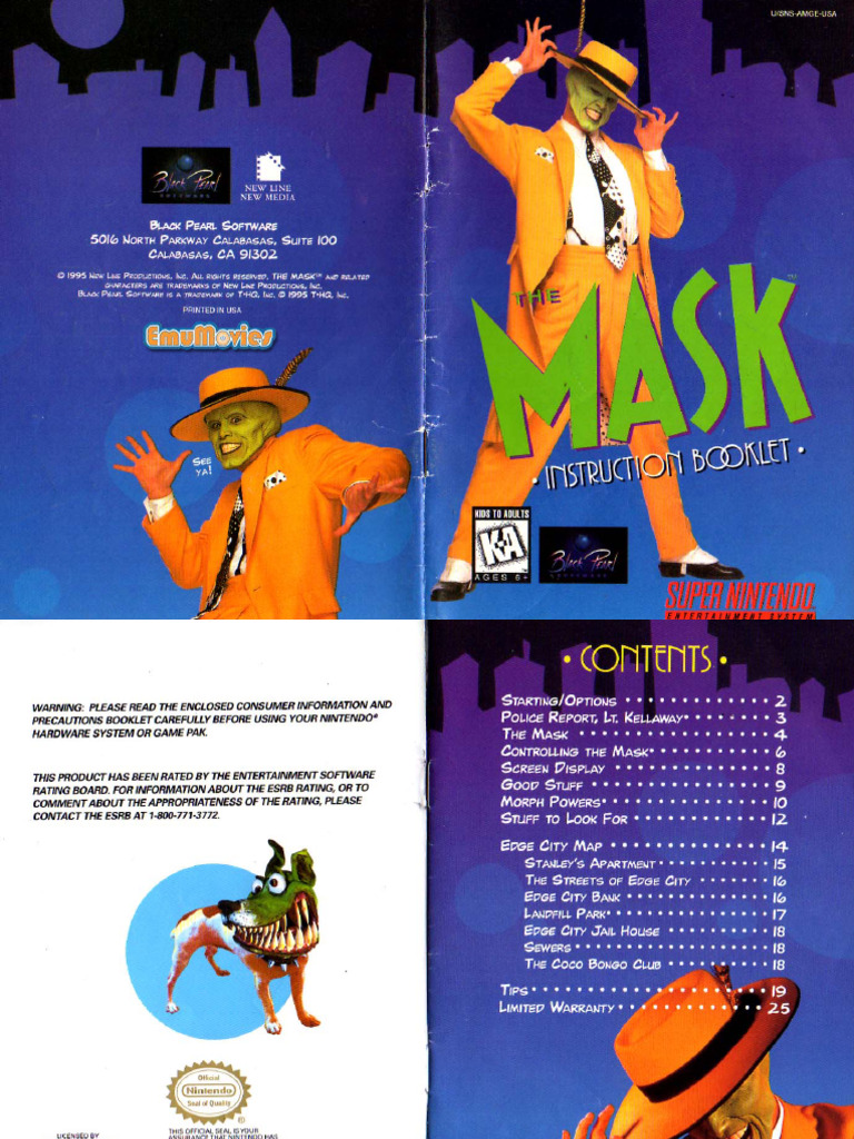 The Mask - SNES - Manual | PDF