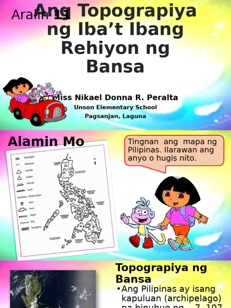 AP Aralin 11 Ang Topograpiya NG Iba - T Ibang Rehiyon NG Bansa | PDF