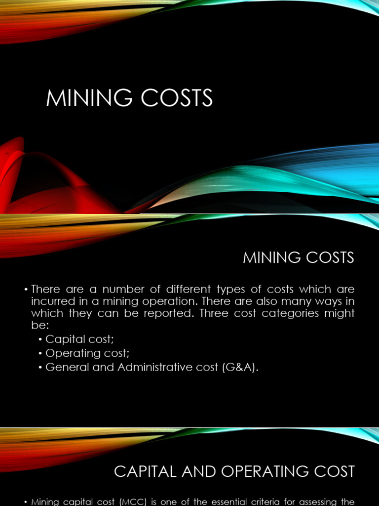Mine-Econ_Lec1_2024-2025 | PDF | Mining | Net Present Value