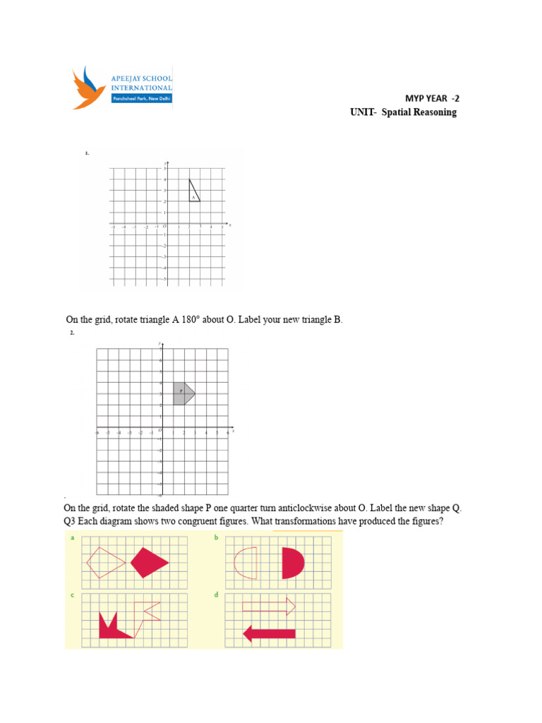 Revision Tasksheet MYP 2 | PDF