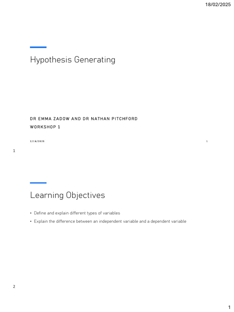 Hypothesis Generating | PDF | Hypothesis | Experiment