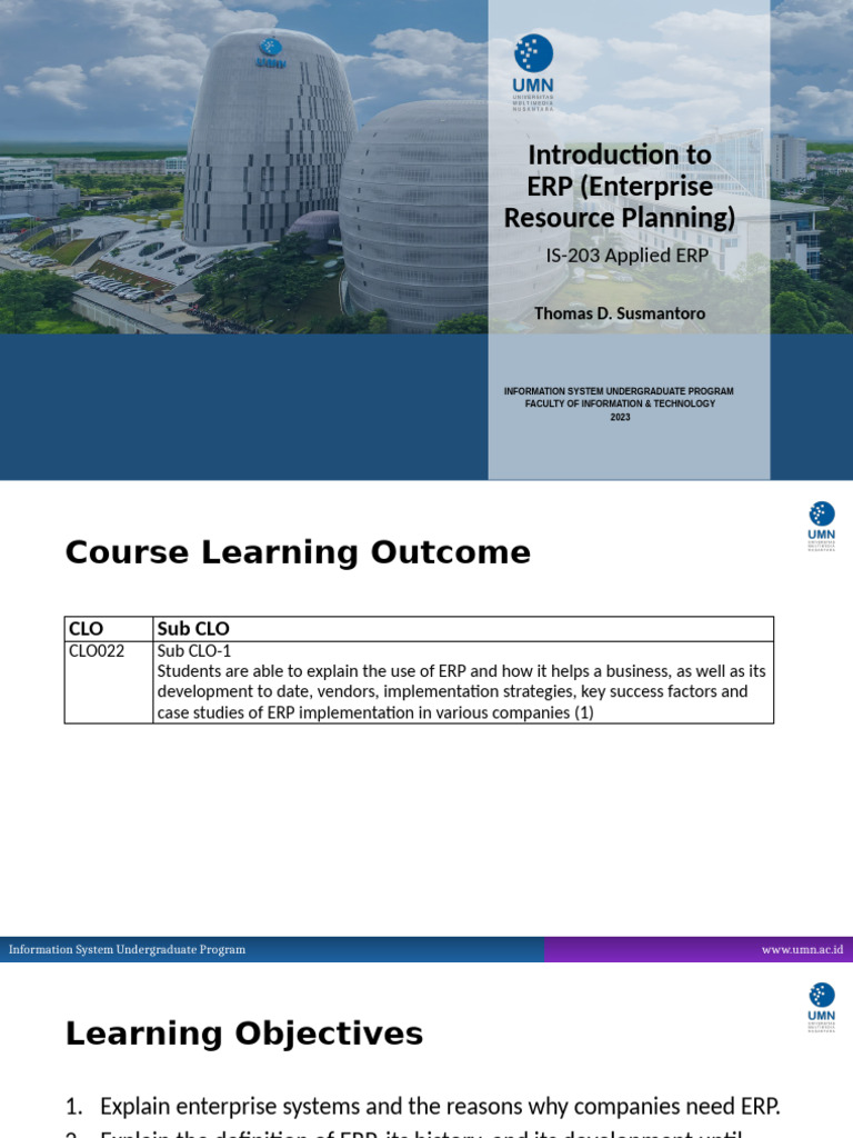 01 - Introduction To Enterprise Resources Planning | PDF | Enterprise ...