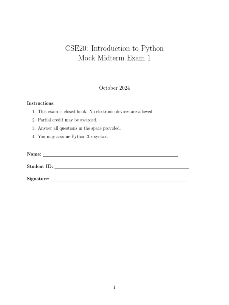 mock+mid1 2 | PDF | Function (Mathematics) | Control Flow