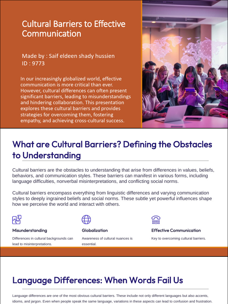 Overcoming Cultural Communication Barriers | PDF | Nonverbal ...