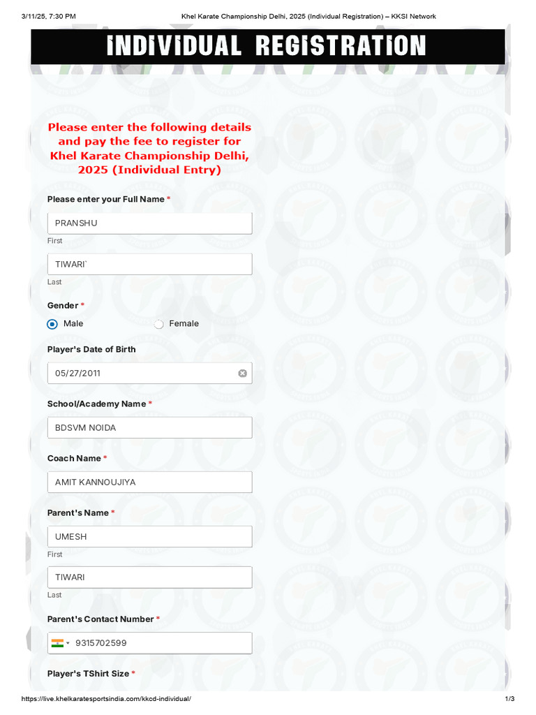 Khel Karate Championship Delhi, 2025 | PDF | Karate | Japanese Martial Arts