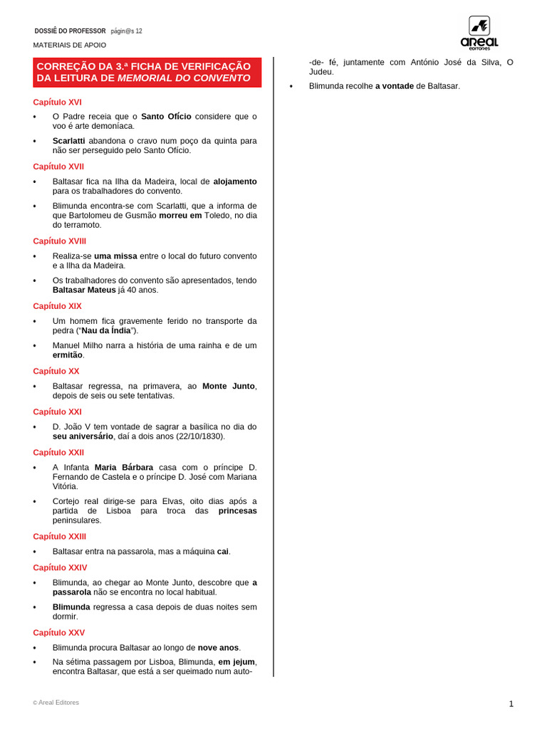 Ae Pag12 Ficha3 Verif Leitura Memorial Sol | PDF