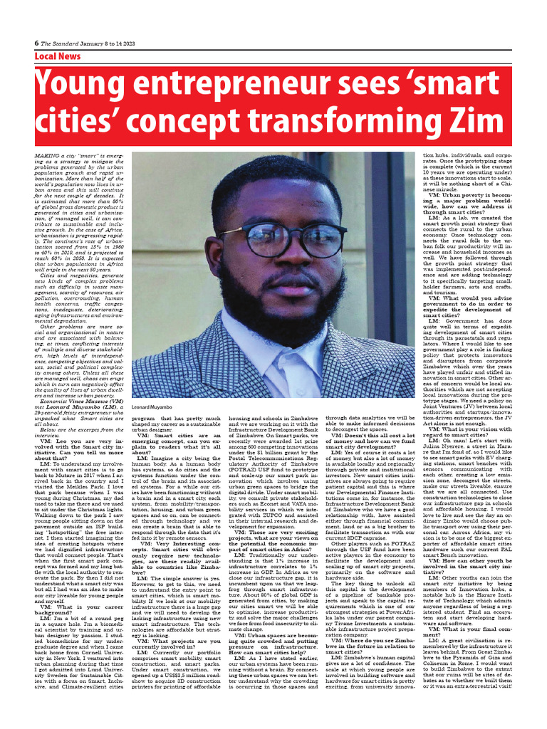 Transforming Zimbabwe with Smart Cities | PDF | Economies | Planning
