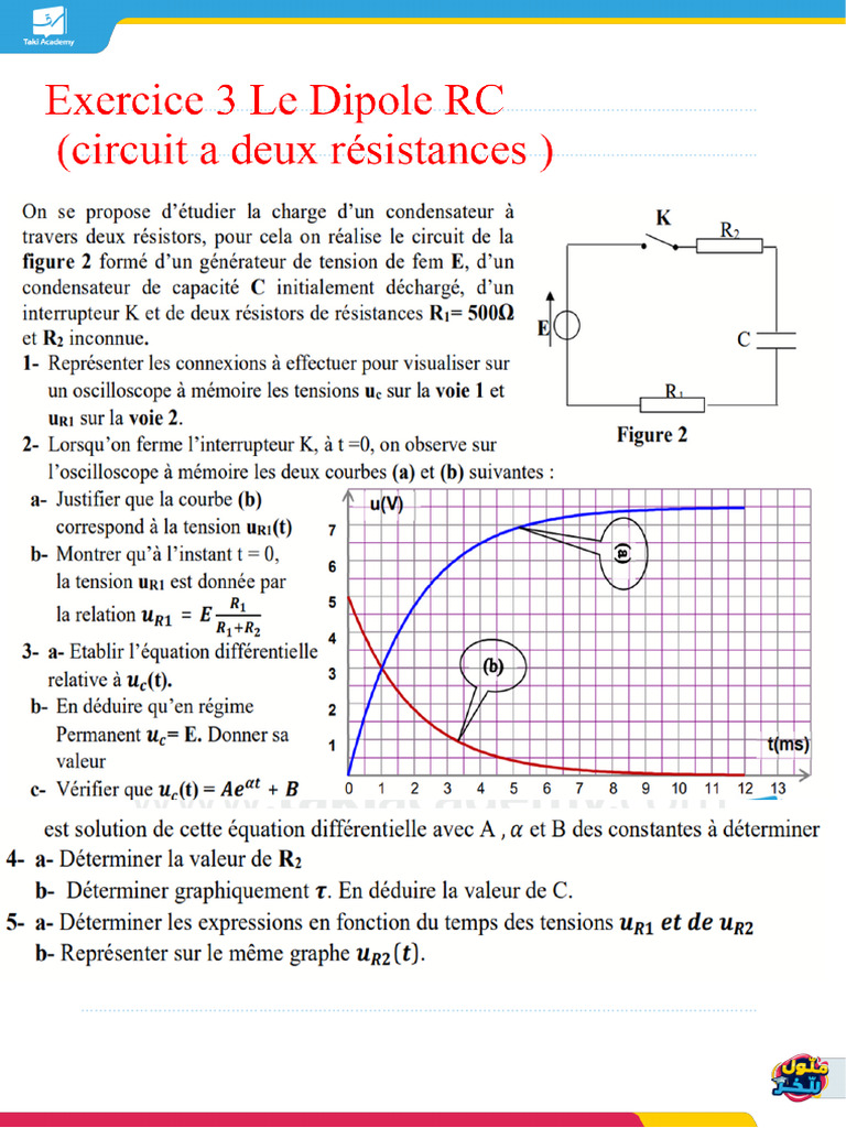 66f56fc992e26 - Enoncé-Le Dipôle RC | PDF