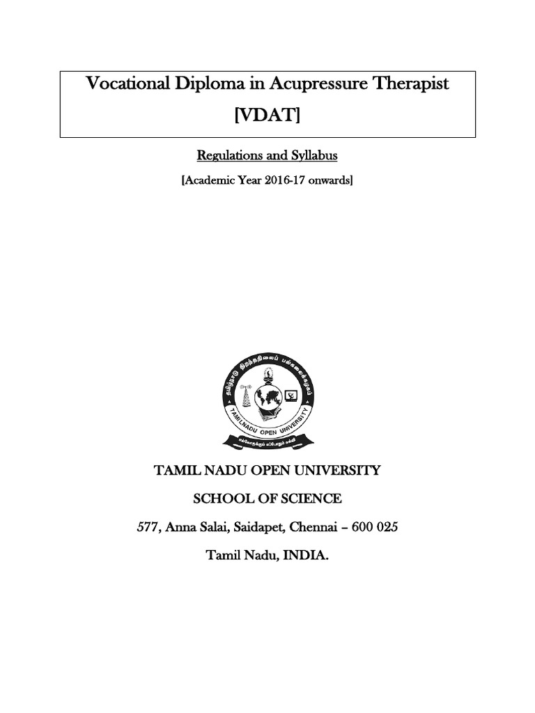 BOS Approved VDAT Syllabus | PDF | Meridian (Chinese Medicine) | Communication