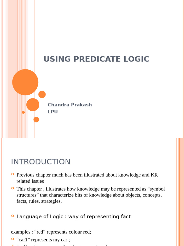 5 - Predicate Logic (Lecture 19-22) | PDF | Logic | Logical Truth
