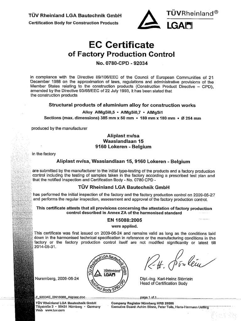 Certificat CE | PDF