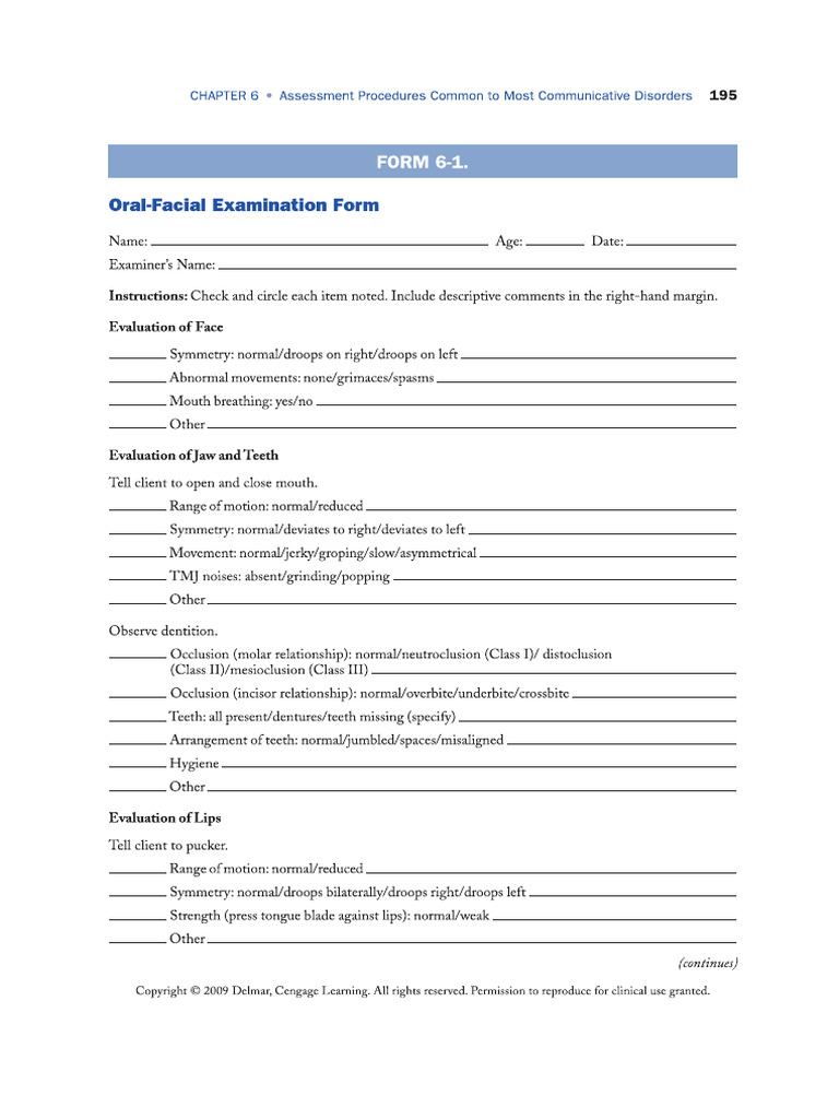 3hafta Oral Fasiyal Anlasilirlik DDK Formlar | PDF