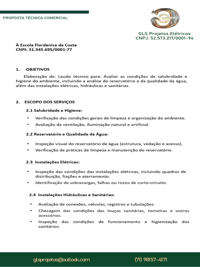 Proposta Comercial - Flordenice | PDF | Engenharia Elétrica | Eletricidade