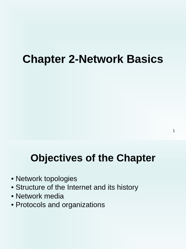 Chapter 2-Network Basics | PDF | Internet Protocol Suite | Network Topology