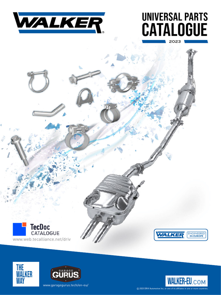 Walker Exhaust Parts Catalogue 2023 | PDF | Pipe (Fluid Conveyance)