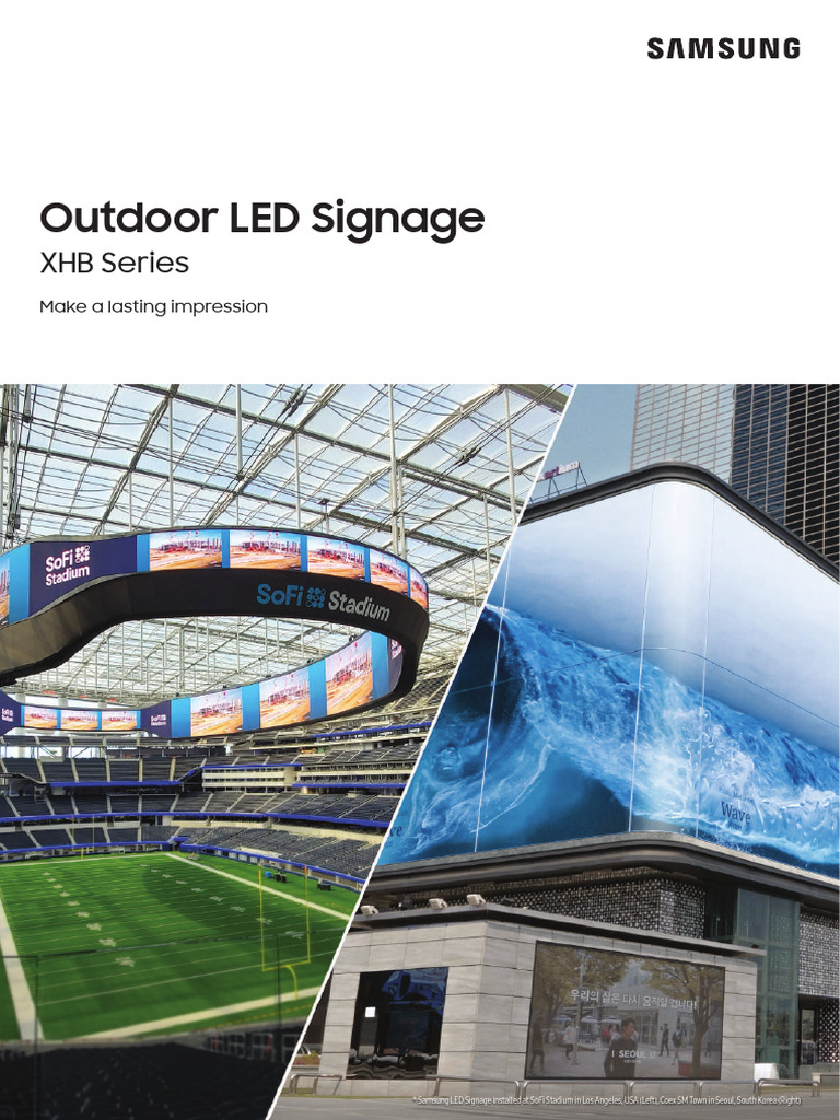 Samsung Outdoor LED XHB Series Brochure Final Web New PDF | PDF ...