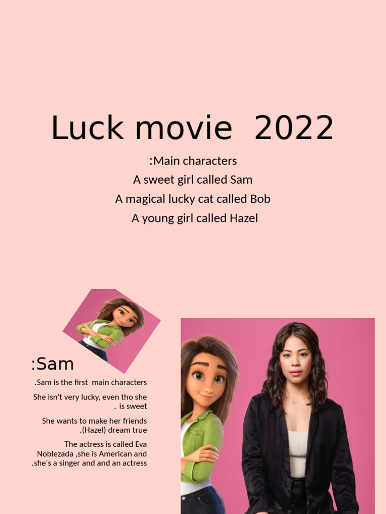 Luck Movie 2022: Sam, Bob, and Hazel | PDF