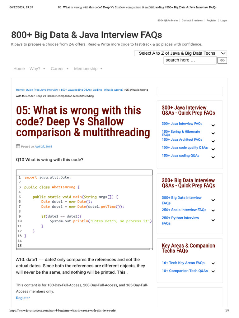 05 - What Is Wrong With This Code - Deep Vs Shallow Comparison ...
