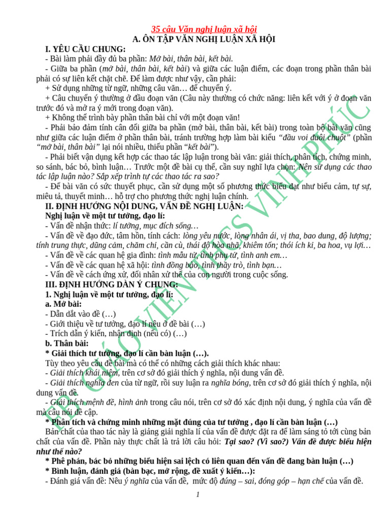 35 de Van Nghi Luan Xa Hoi 9 | PDF