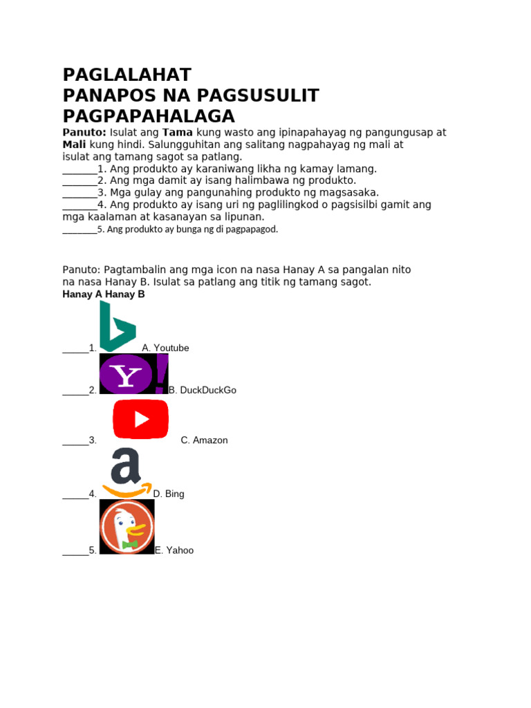 PAGLALAHAT | PDF