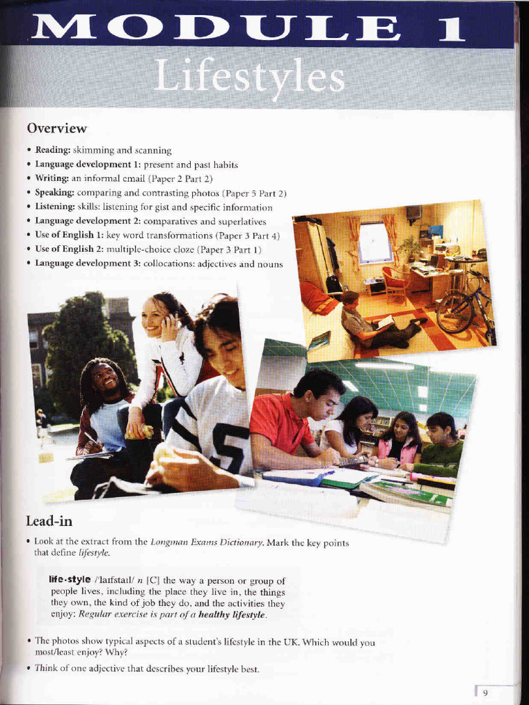 Module 1 Lifestyles | PDF