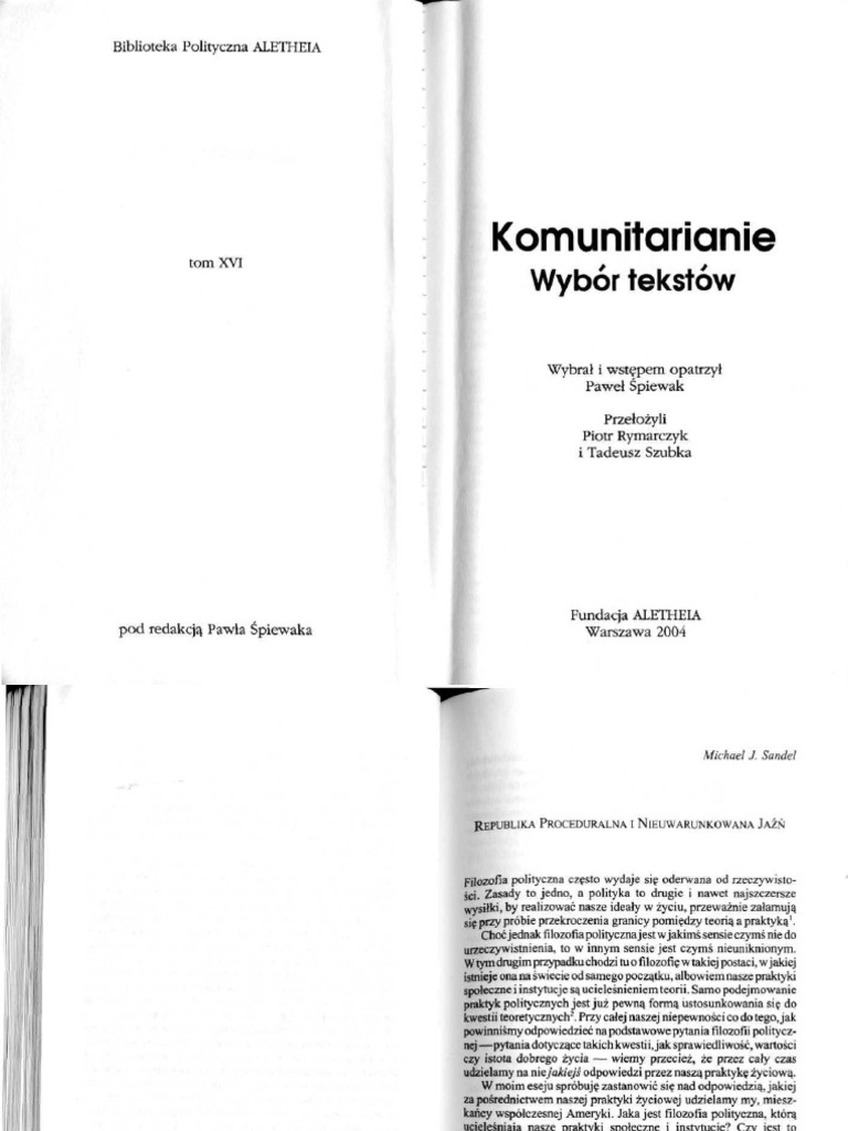 Sandel Republika Proceduralna | PDF