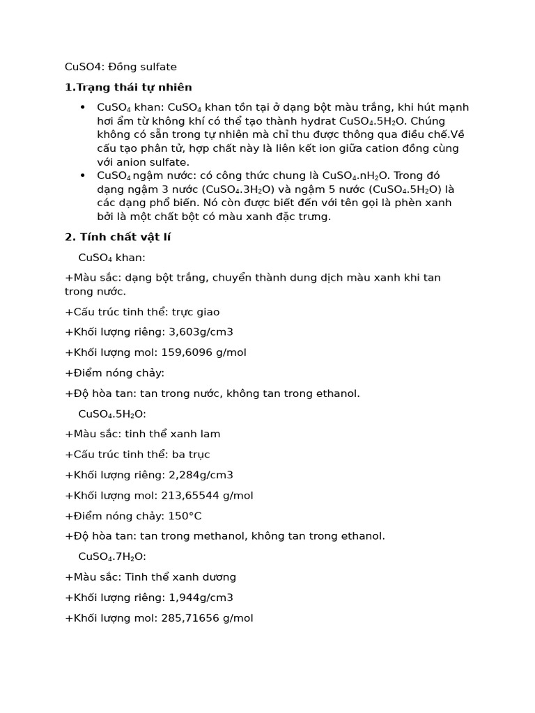 Cu SO4 | PDF