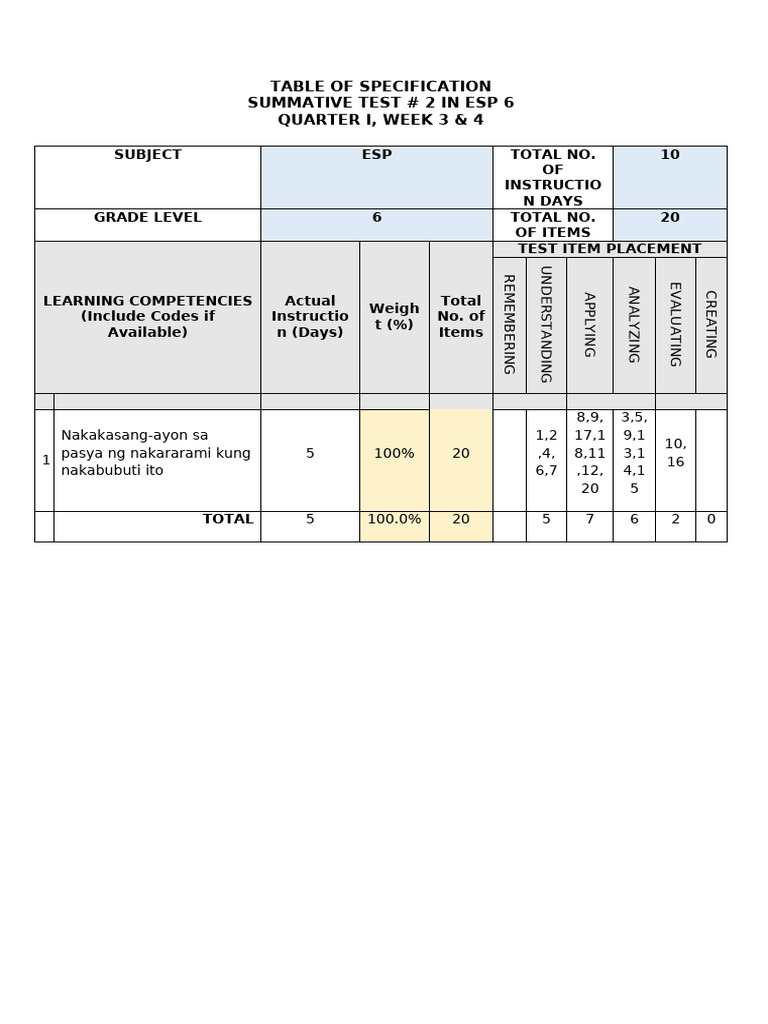 Esp 6 - ST2 - Q1 | PDF