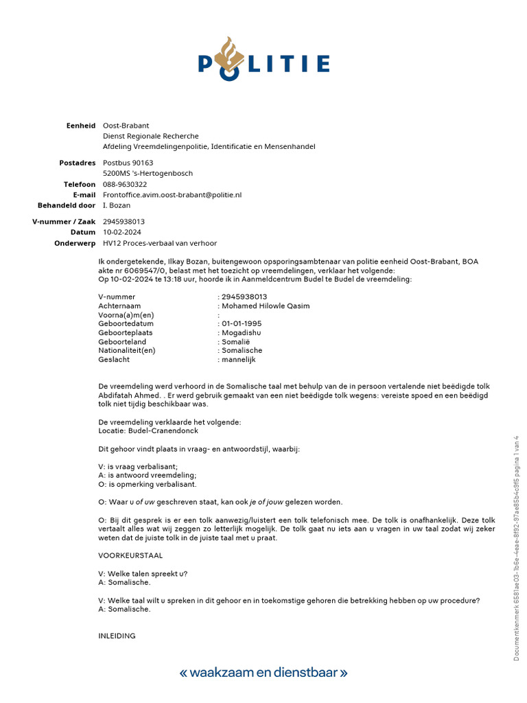 Proces-Verbaal Van Verhoor (2) | PDF