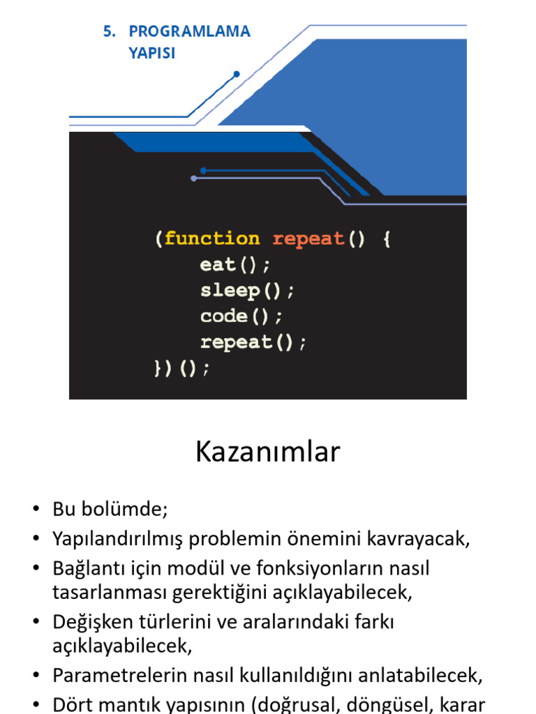 6 Hafta Programlama Yapisi | PDF