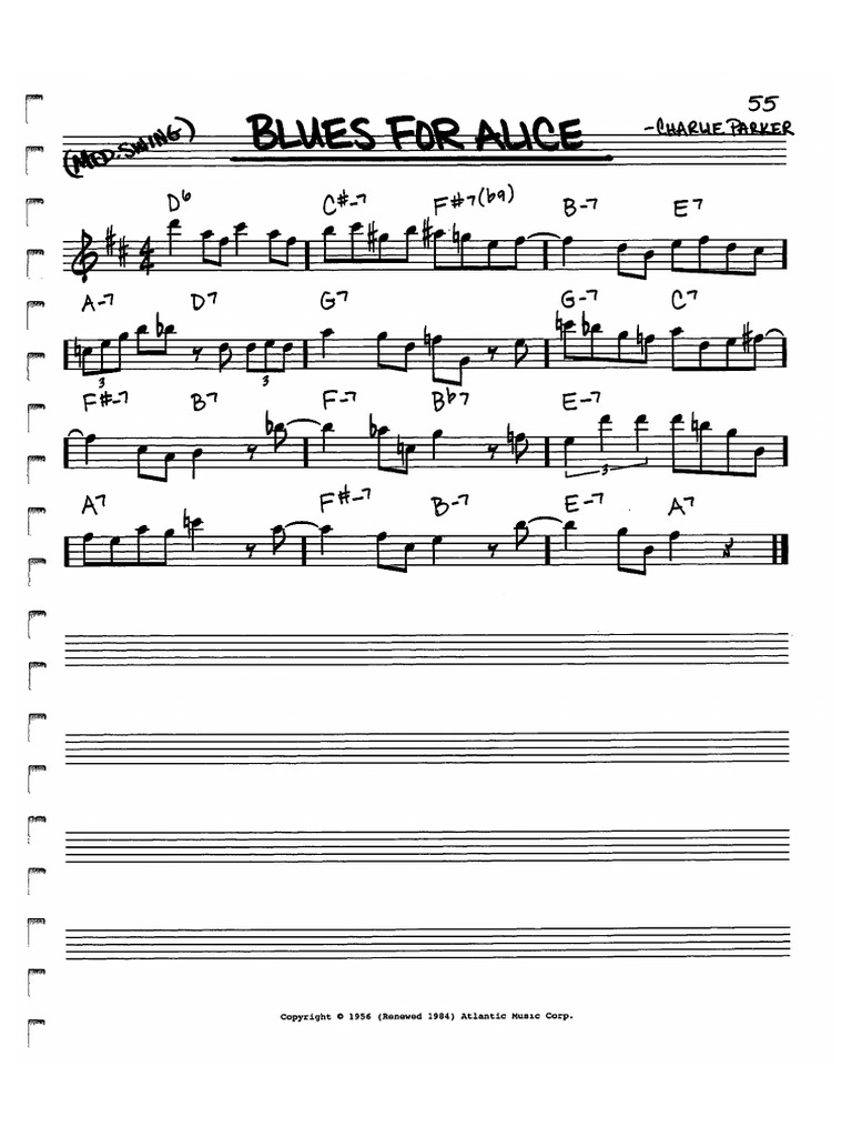 Blues For Alice - Eb | PDF