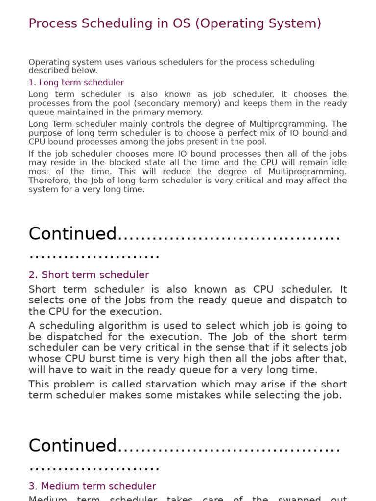 Process Schedulers | PDF | Scheduling (Computing) | Process (Computing)