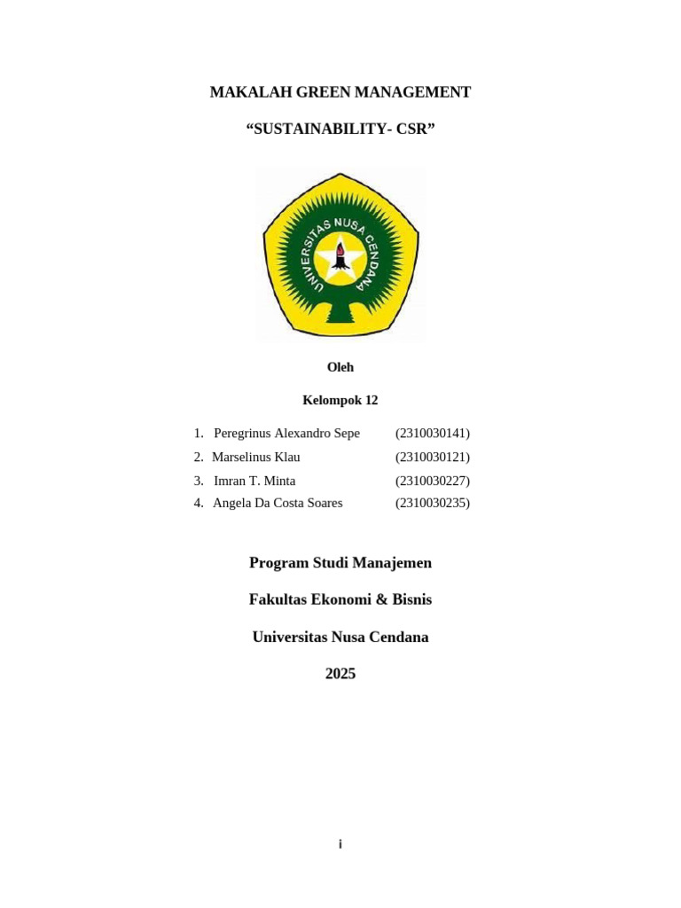 Makalah Green Management | PDF