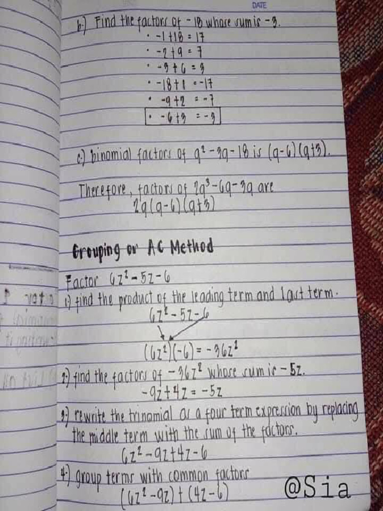 mathematics notes | PDF