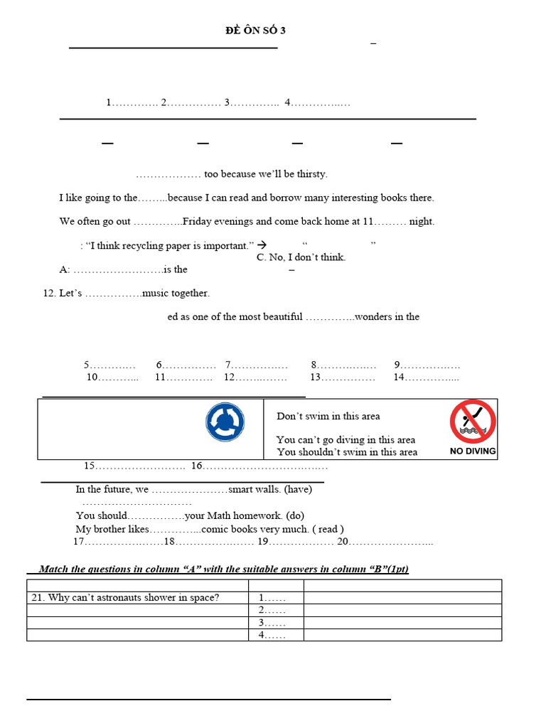 Đề Ôn 3- Hk2 Anh 6 | PDF | People's Army Of Vietnam | Vietnam