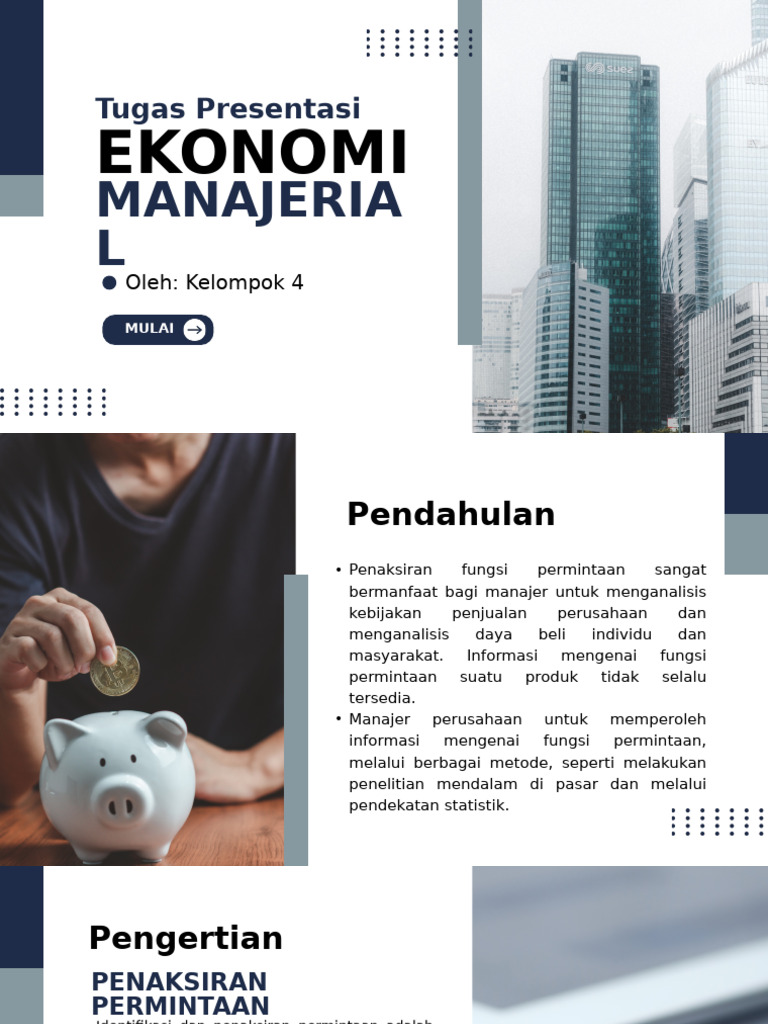 Presentasi Tugas Ekonomi Modern Biru | PDF