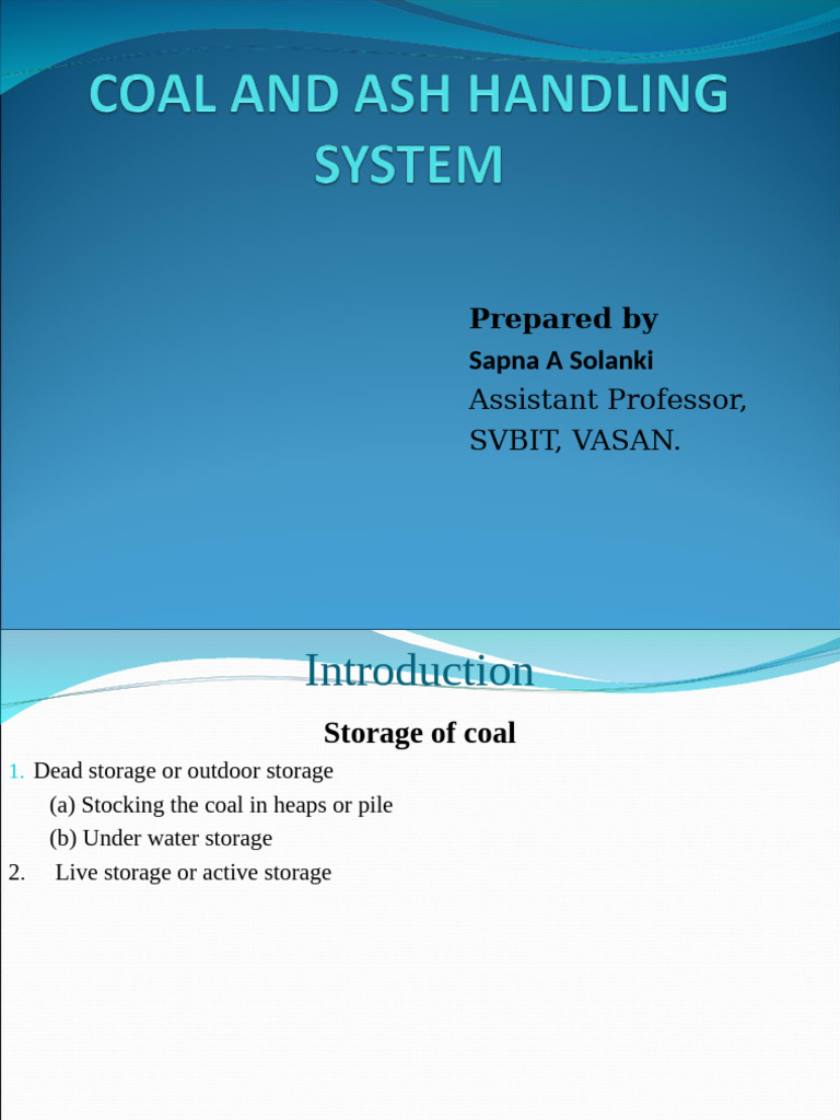 Overview of Coal Handling Systems | PDF | Coal | Fireman (Steam Engine)