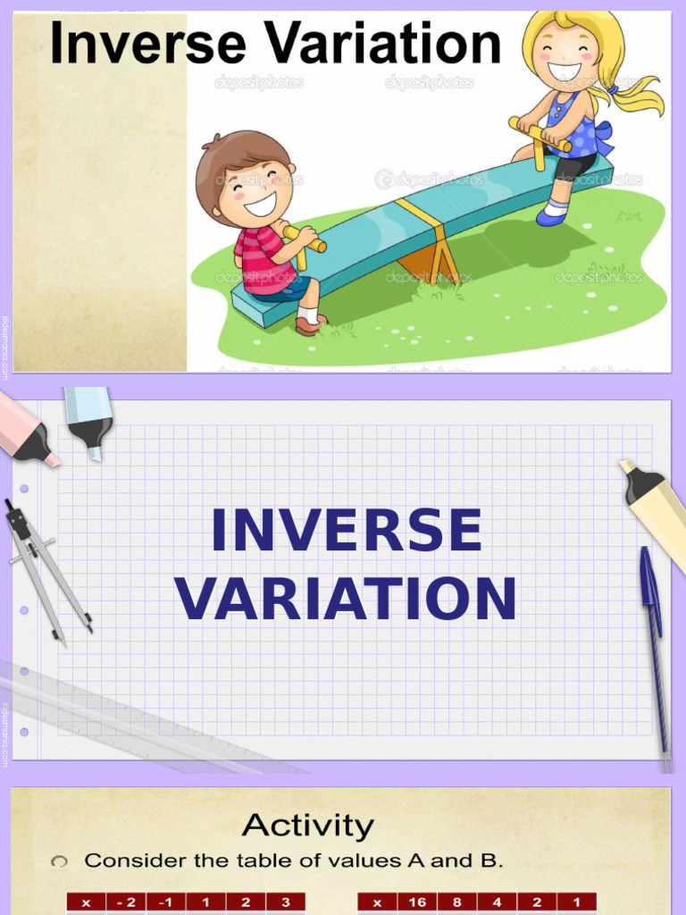 LESSON 2 - Inverse Variation | PDF