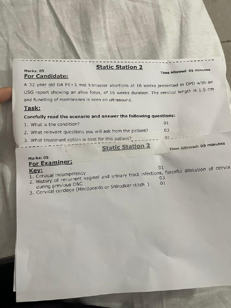 2 Gynae Ospe Batch 22 | PDF