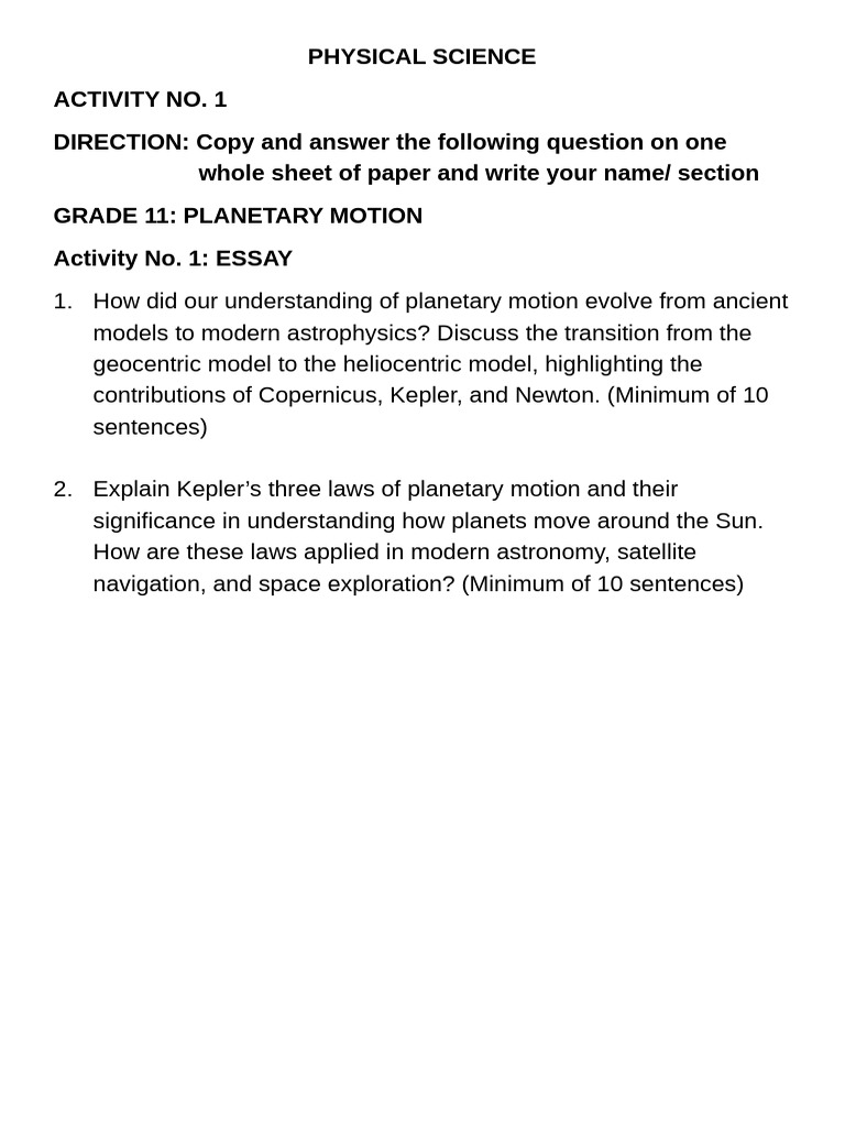 PS Activity 1 To 3 | PDF